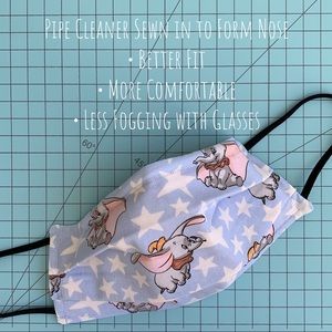 Disney | Accessories | Face Mask Disney Dumbo Custom Made Pleated ...